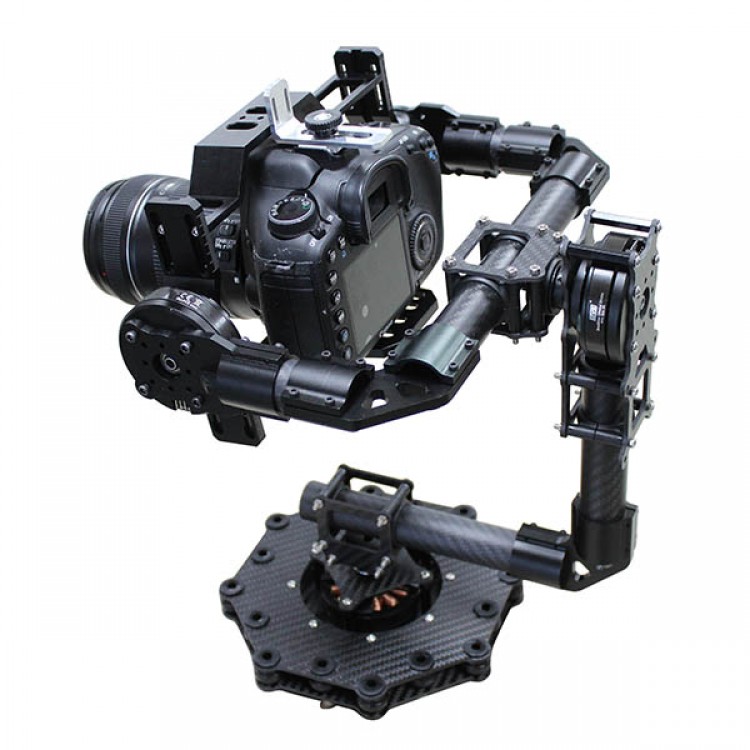 3-axis CF Brushless Gimbal Camera Mount PTZ w/ Alexmos Controller ...