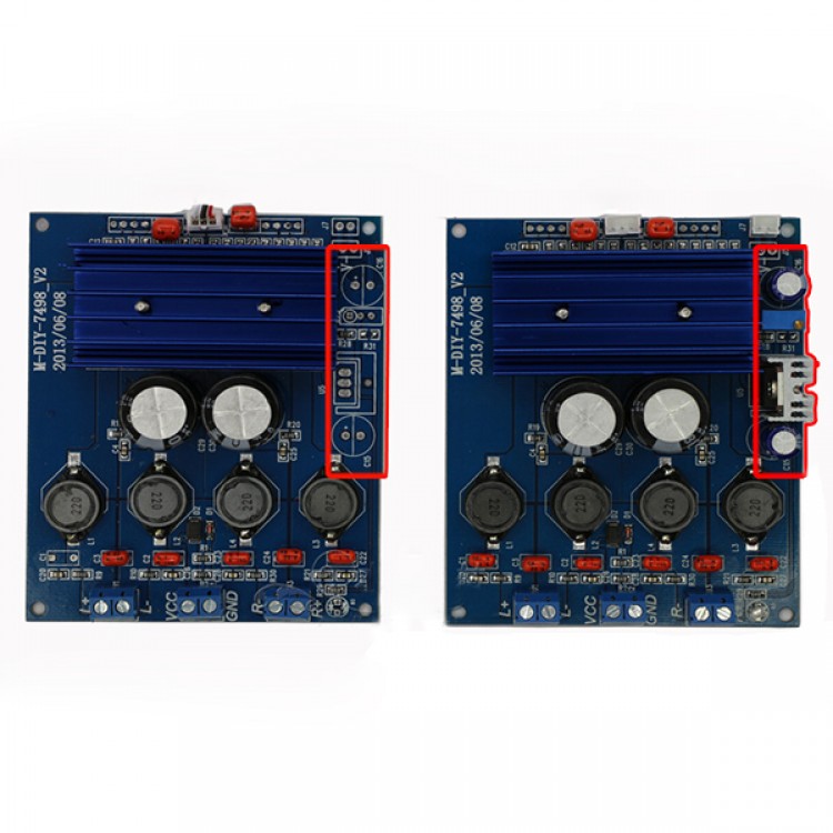 100W+100W TDA7498 Class D HIFI High-power Digital Audio Stereo Amplifier Board - Free Shipping ...