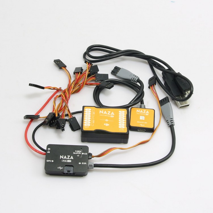 DJI NAZA-M V2 Flight Controller Main Unit with LED & PMU Module for Multi-rotor Flight Control ...