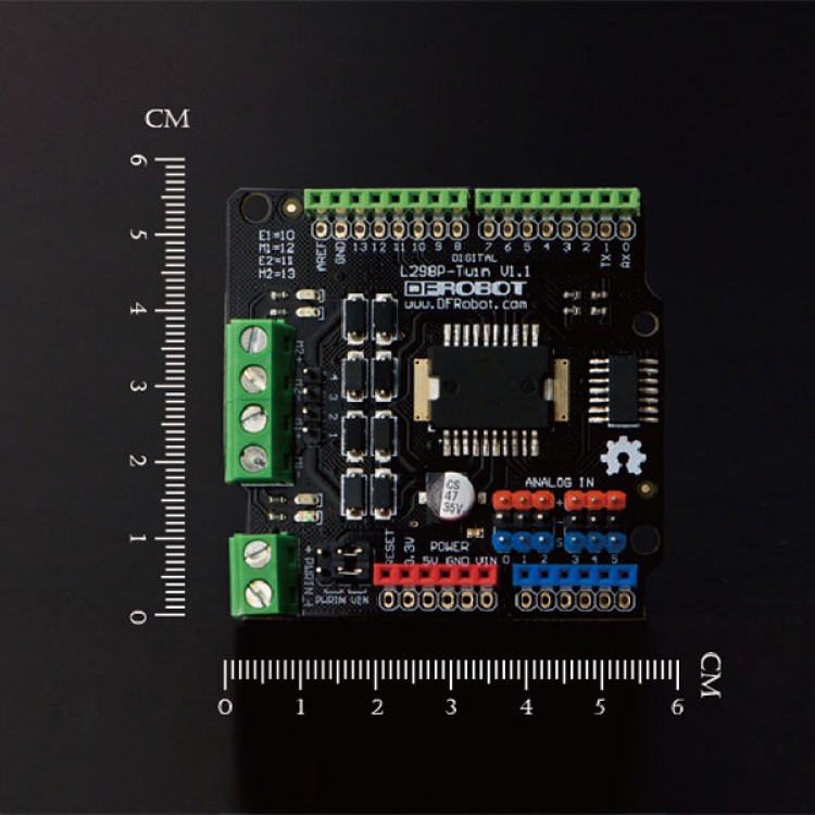 L298P Dual Channel 2A DC Motor Drive Shield Arduino Compatible for ... L298P Dual Channel 2A DC Motor Drive Shield Arduino Compatible for ...