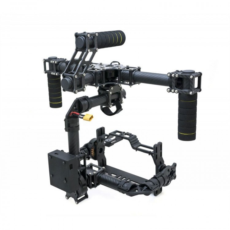 Handheld 3 Axis Cf Fpv Brushless Gimbal Camera Mount Ptz W Alexmos