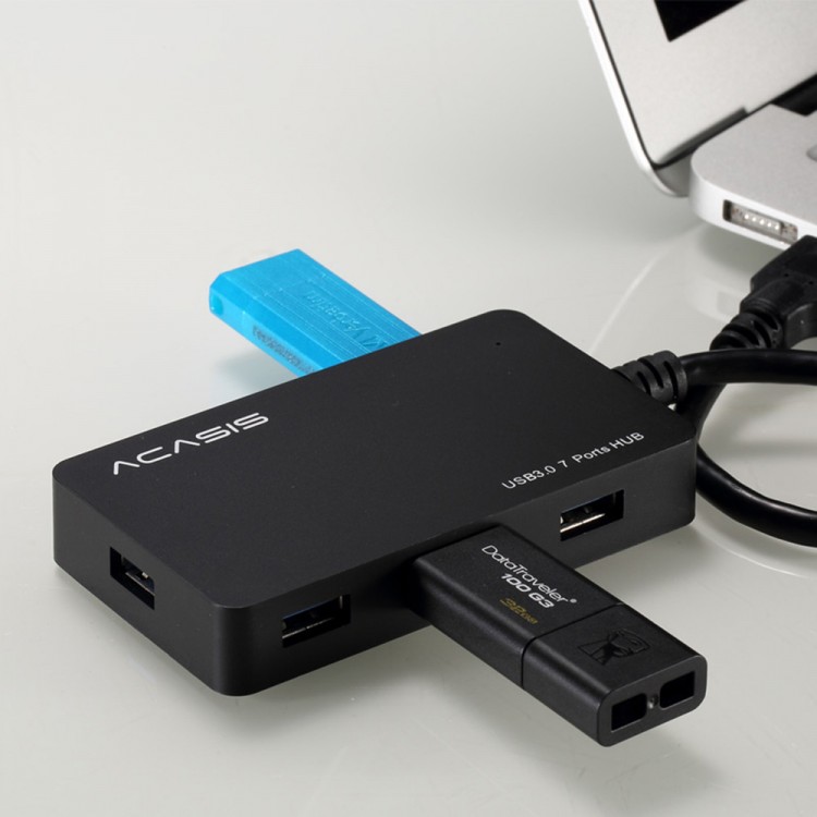 Acasis 7Ports USB3.0 HUB Splitter Adapter with 5V 3A Power Supply for ... Acasis 7Ports USB3.0 HUB Splitter Adapter with 5V 3A Power Supply for ...