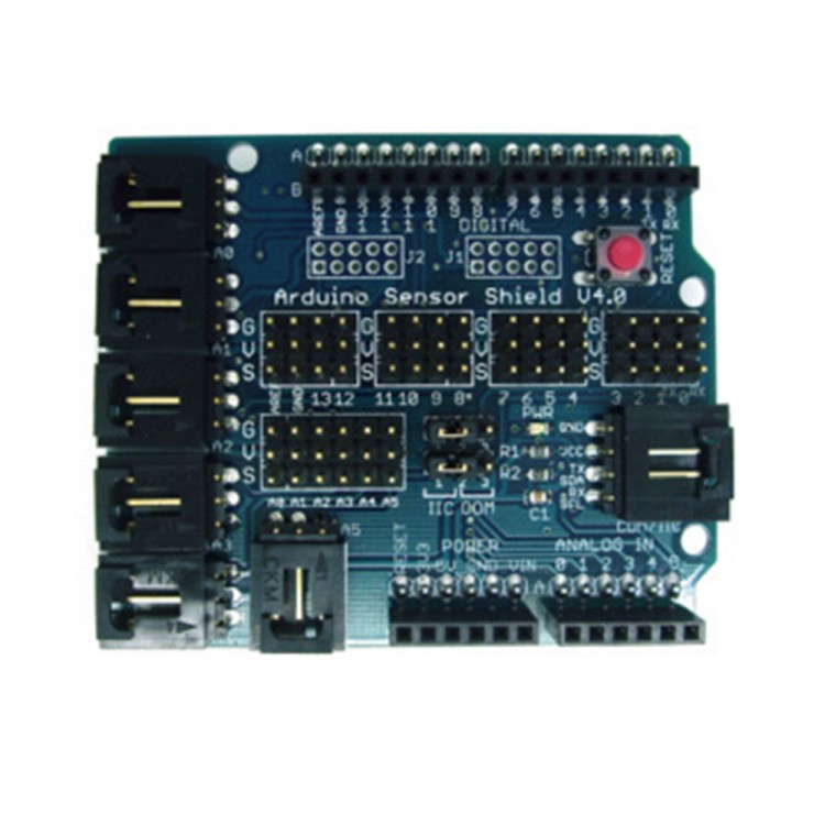 Geeetech Uno Mega Duemilanove Sensor Shield V4 Digital Analog Module Servo Motor For Arduino