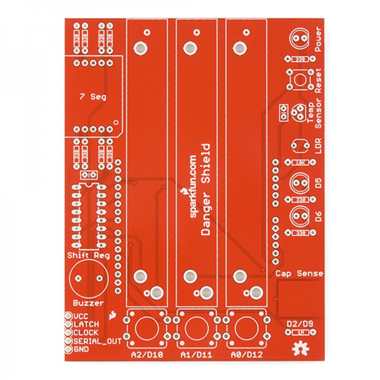 Unassembled Danger Shield Development Board with LEDs Sparkfun for Arduino DIY - Free Shipping ...