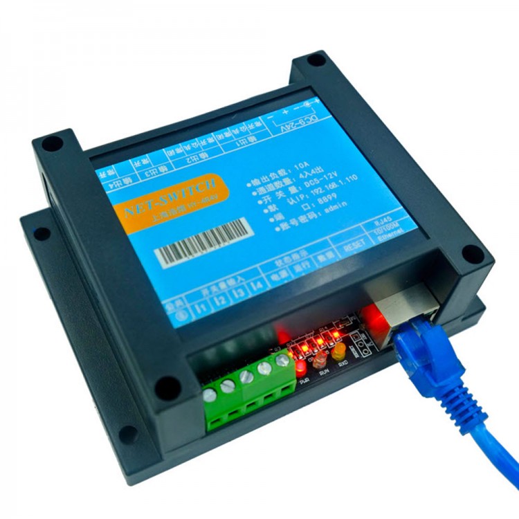 4 In 4 Out 10a Network Relay Controller Tcp Udp Ethernet Internet Net Switch Web Android Free