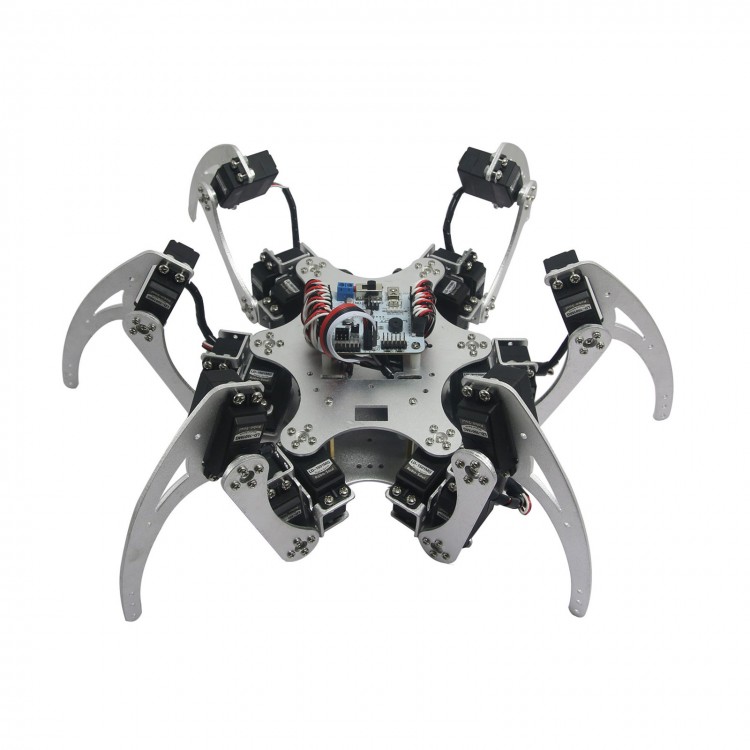 18DOF Aluminium Hexapod Spider Six Legs Robot Kit 18 Steering Gears ...