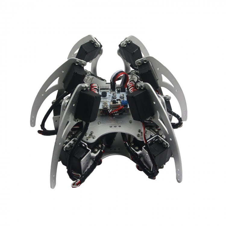 18DOF Aluminium Hexapod Spider Six Legs Robot Kit 18 Steering Gears ...