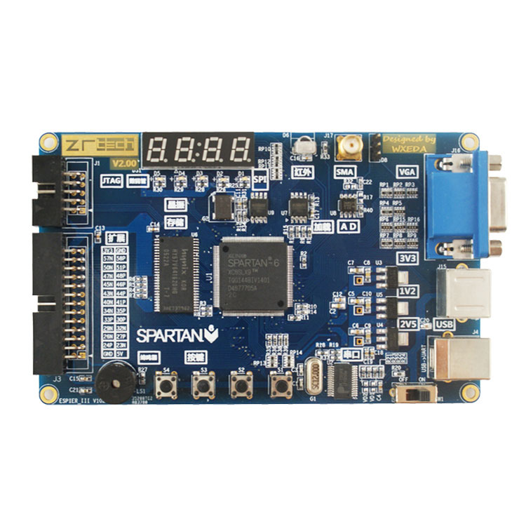 Xilinx FPGA USB Development Board Spartan-6 XC6SLX9 + Download Cable ...