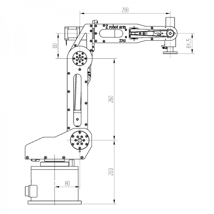 6 Axis Robot Mechanical Arm Hand Manipulator 6DOF Harmonic Deceleration ...