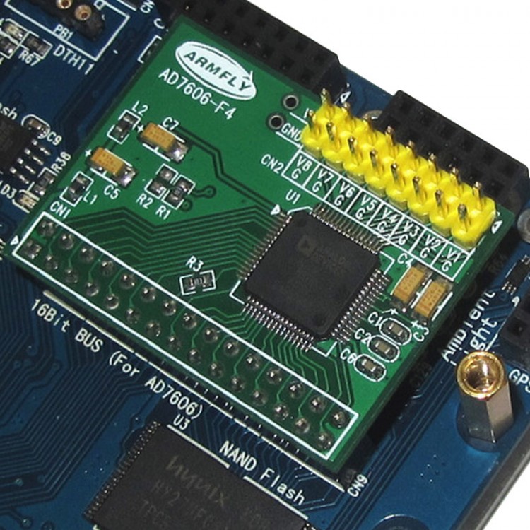 16bits Adc 8ch Synchronization Ad7606 Data Acquisition Module 200ksps Board Free Shipping
