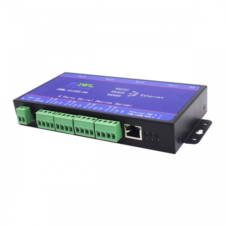 4 Serial Port Server RS232/RS485/RS422 to Network /Modbus TCP to RTU - Free Shipping - ThanksBuyer