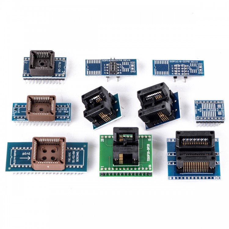 TL866A USB Minipro Programmer 10x Adapter EEPROM FLASH 8051 AVR MCU GAL ...