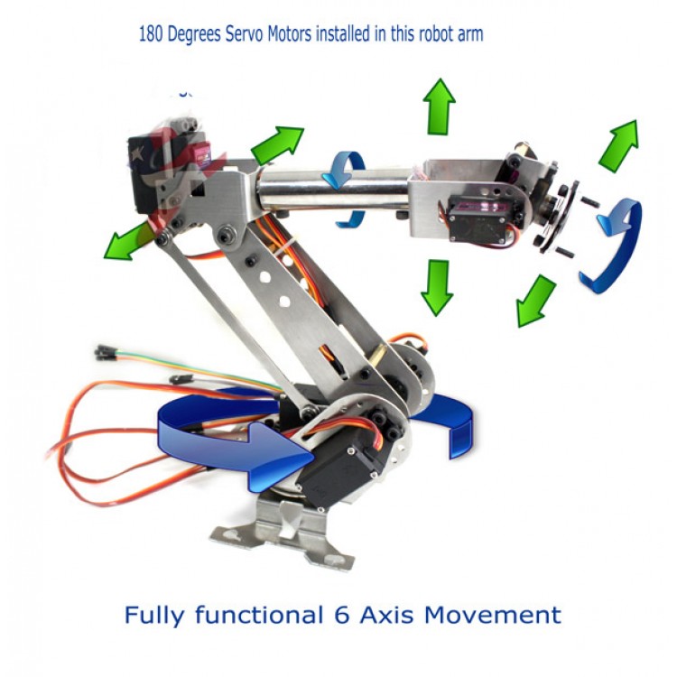 6DOF Mechanical Robotic Arm Frame DIY Kit for Robot Smart Car Arduino SCM - Free Shipping ...