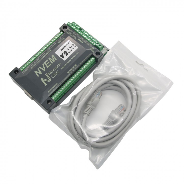 4 Axis 200khz Cnc Ethernet Controller Card Breakout Interface Mach3