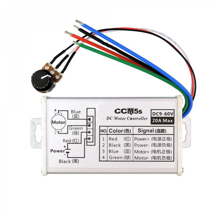 12V 24V Max 20A PWM DC Motor Stepless Variable Speed Control Controller ... 12V 24V Max 20A PWM DC Motor Stepless Variable Speed Control Controller ...