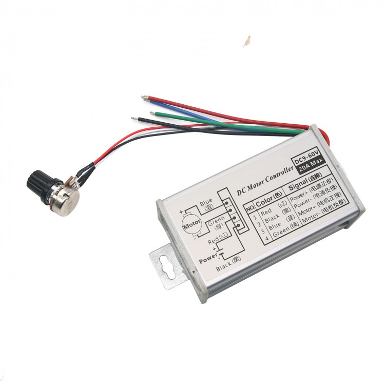 12V 24V Max 20A PWM DC Motor Stepless Variable Speed Control Controller ... 12V 24V Max 20A PWM DC Motor Stepless Variable Speed Control Controller ...