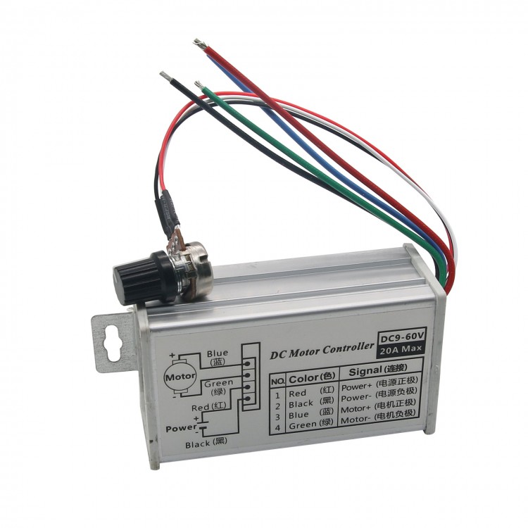 12V 24V Max 20A PWM DC Motor Stepless Variable Speed Control Controller ... 12V 24V Max 20A PWM DC Motor Stepless Variable Speed Control Controller ...