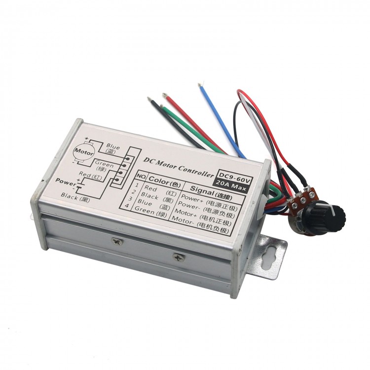 12V 24V Max 20A PWM DC Motor Stepless Variable Speed Control Controller ... 12V 24V Max 20A PWM DC Motor Stepless Variable Speed Control Controller ...
