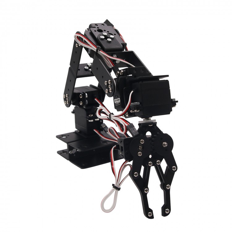 Aluminium Robot 6 DOF Arm Mechanical Robotic Arm Clamp Claw Mount Kit & Servos &Controller for ...