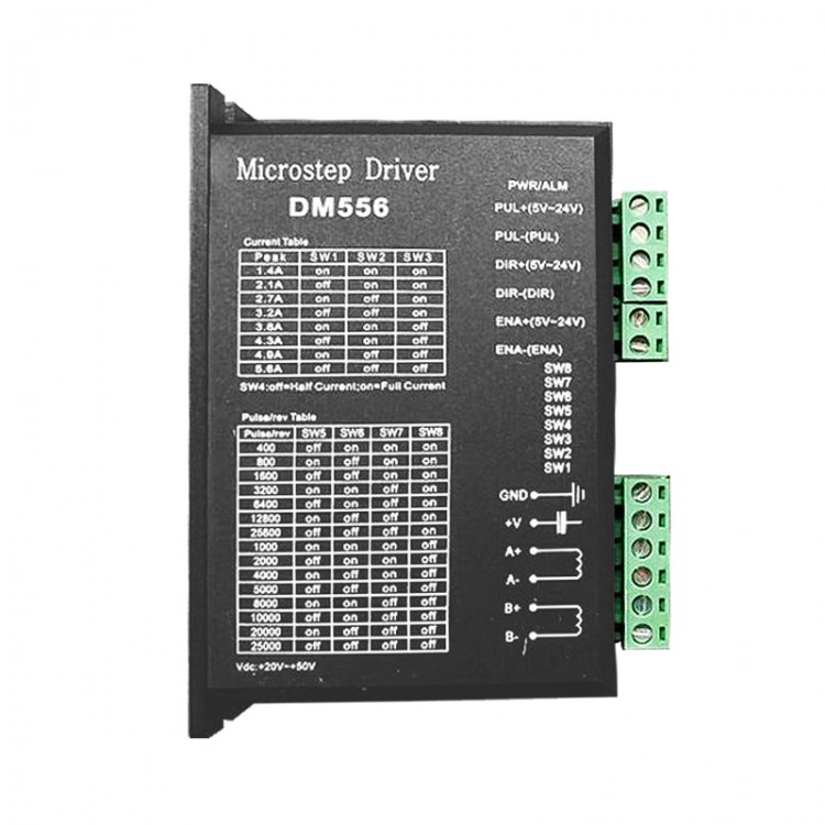 DM556 Digital Stepper Motor Driver 1-5A 24V-50V 64 Microstep for 42/57 ...