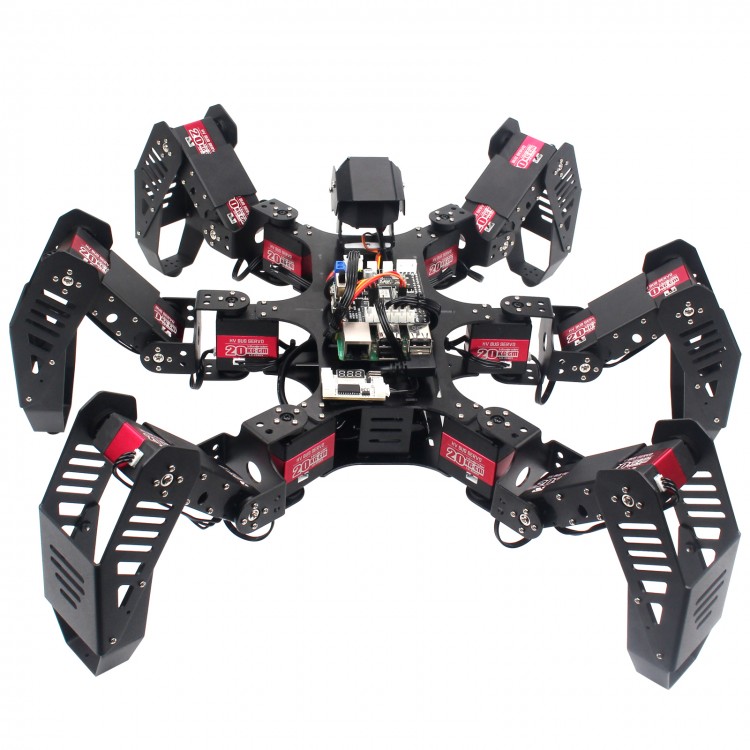 18dof Hexapod Robot Spider Robot 2dof Ptz With Main Board For Raspberry Pi 4b2g Finished Free 1240