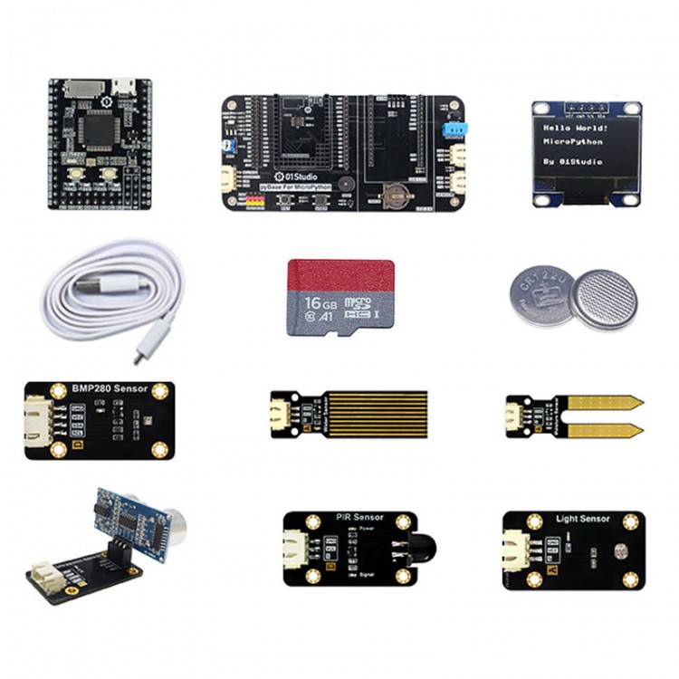 Kit For Stm32 Mcu Micropython Programming Micropython Pyboard With Multiple Sensors Free