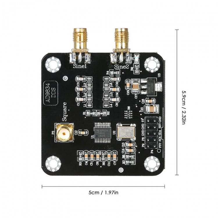 AD9834 Signal Generator Module Circuit Board Sine Triangle Square Wave ... AD9834 Signal Generator Module Circuit Board Sine Triangle Square Wave ...