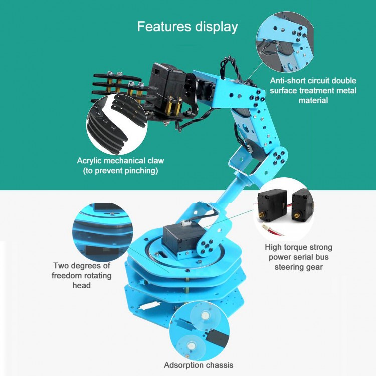 6 DOF Robot Arm Kit 6 Axis Mechanical Arm Robotic Arm Full Kit w ...