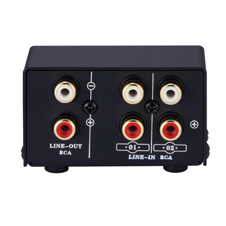 2 In 1 Out Audio Source Signal Selector Switcher Output Volume