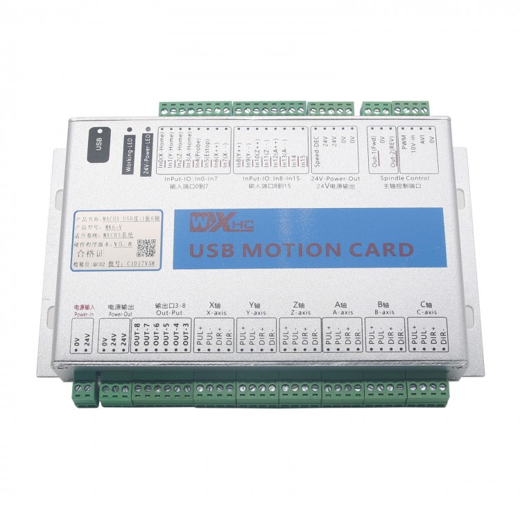 6-Axis Mach3 Motion Controller USB Port 2MHz CNC Breakout Board MK6-V ... 6-Axis Mach3 Motion Controller USB Port 2MHz CNC Breakout Board MK6-V ...