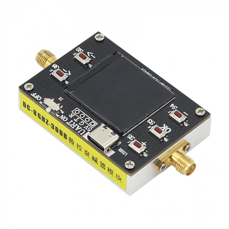 DC-8G Digital Programmable Attenuator 30DB Step 0.1DB TFT Display CNC ... DC-8G Digital Programmable Attenuator 30DB Step 0.1DB TFT Display CNC ...