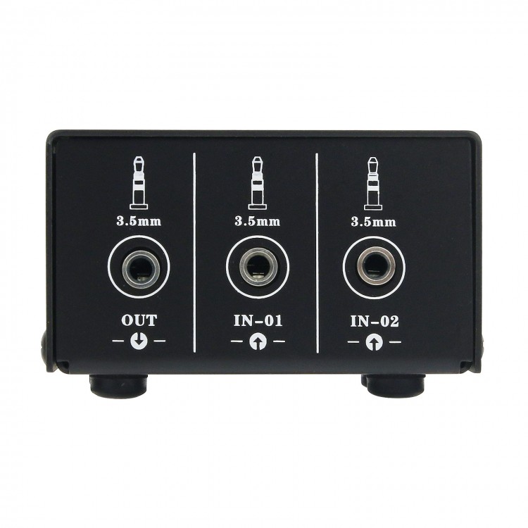 2 In 1 Out Audio Source Signal Selector Switcher Output Volume Adjustment 3 5mm Headphone Jack