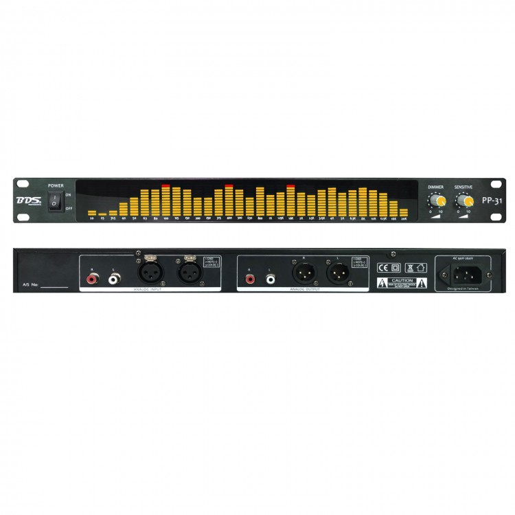 Bds Pp 31 Yellow Led Digital Audio Spectrum Analyzer Display 1u Music