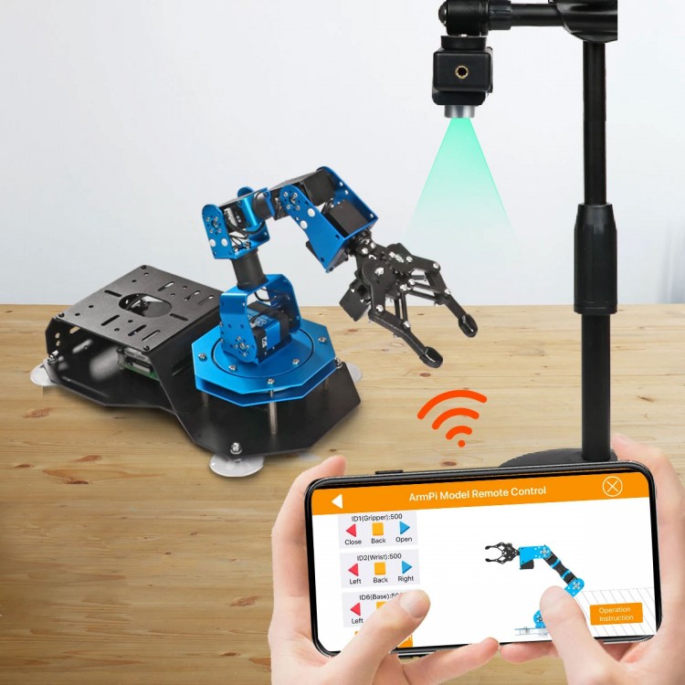 Hiwonder ArmPi AI Vision Robotic Arm 5DOF Robot Arm Assembled w/ Controller For Raspberry Pi 4G ...