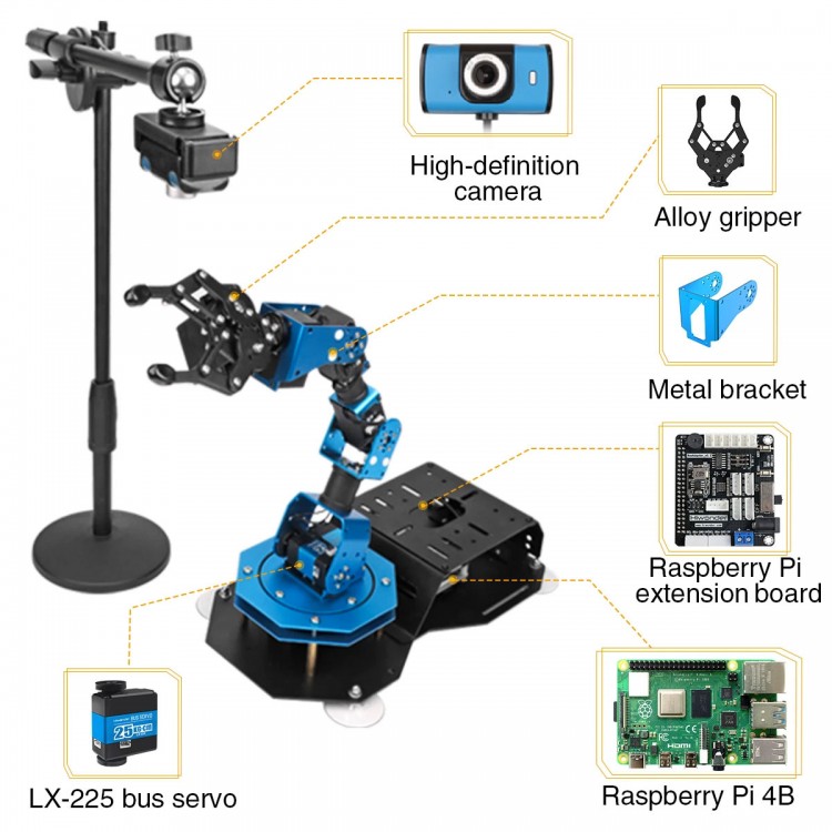 Hiwonder ArmPi AI Vision Robotic Arm 5DOF Robot Arm Assembled w ...