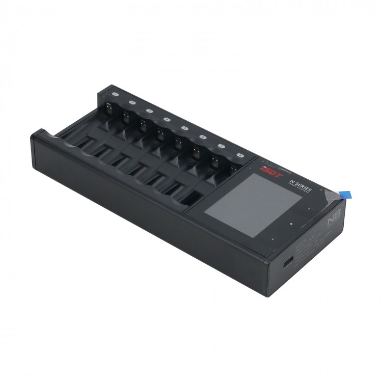 ISDT N8 LCD Display Universal Battery Charger 8-Slot Speedy Smart Battery Fast Charger for ...