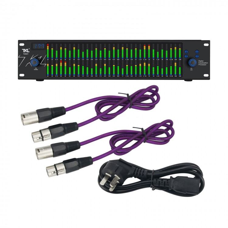 TKL T2531 Professional Graphic Equalizer Audio Processor Two 31-Band ... TKL T2531 Professional Graphic Equalizer Audio Processor Two 31-Band ...