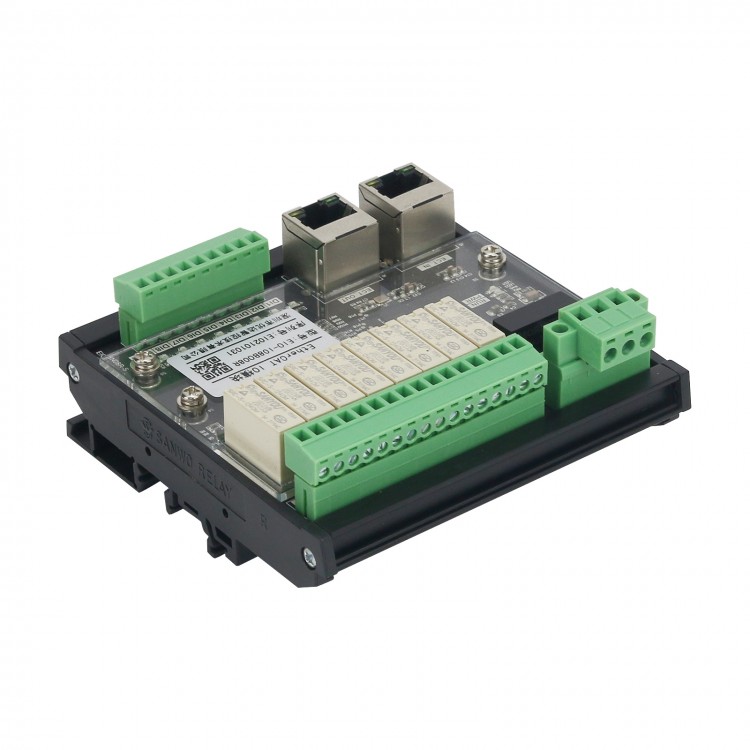 EIO-I8BO8R IO Module PLC Input Output Module 8DI 8DO Supporting For EtherCAT Communication ...