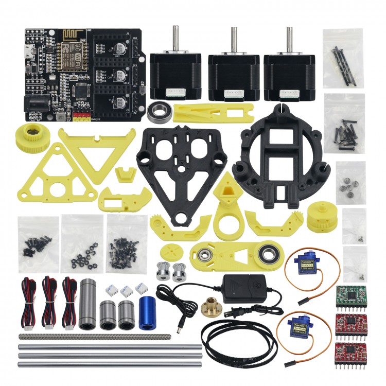 Scara Robotic Arm With Stepper Motor Controller Maker Open Source Arduino Blockly Graphical