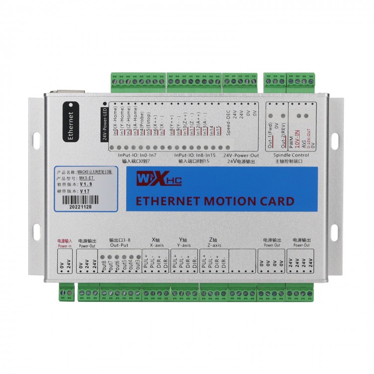 MK3-ET 3 Axis Mach3 CNC Controller Board Ethernet Motion Card Ethernet ... MK3-ET 3 Axis Mach3 CNC Controller Board Ethernet Motion Card Ethernet ...