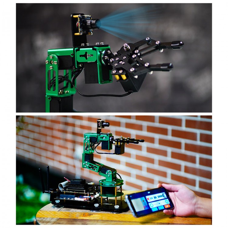 DOFBOT 6DOF Robot Arm Kit Mechanical Arm AI Visual Recognition with Board for Raspberry Pi 4B/4G ...