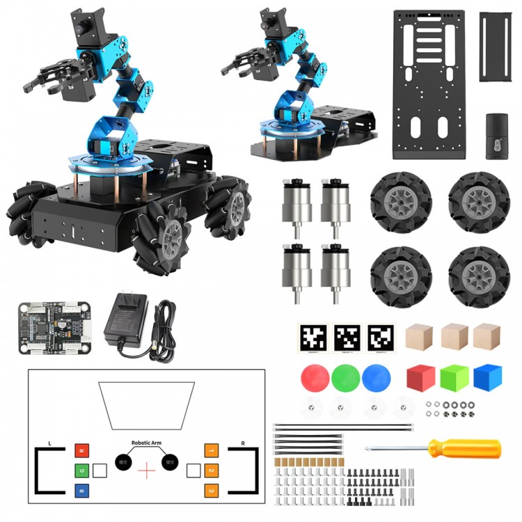 Hiwonder Armpi Pro Vision Robot Car 5dof Robot Arm Developer Kit With Board For Raspberry Pi Cm4