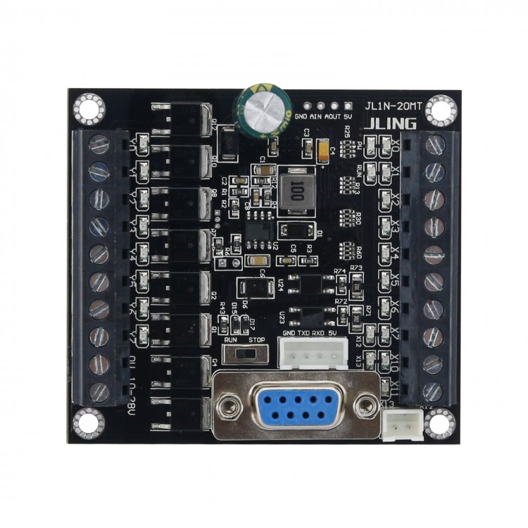 Jling Fx1n 20mt Programmable Logic Controller Plc Board Jl1n 20mt Io Module 12 Inputs 8 Outputs 