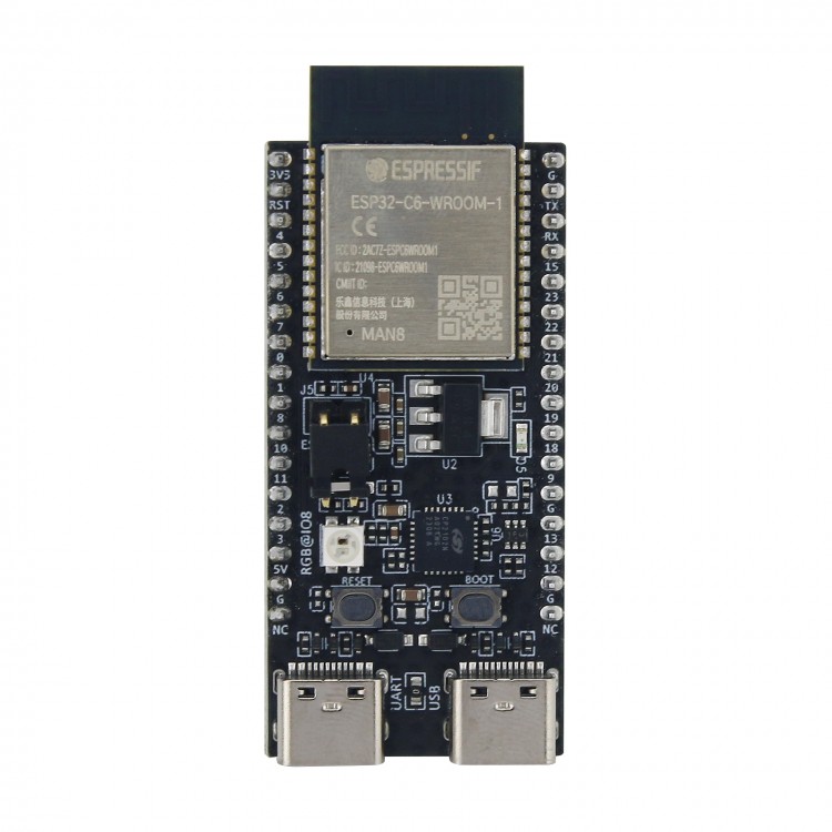 Esp32 C6 Devkitc 1 Development Board With 8mb Spi Flash Wifi Bluetooth Le Zigbee Thread