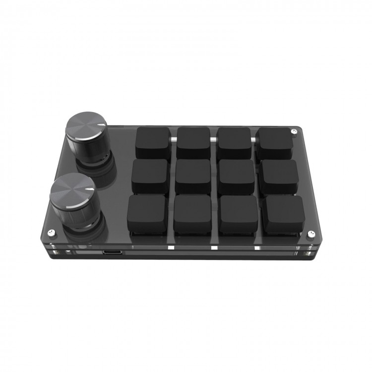 12 Key Custom Keyboard Small Keyboard With Black Keycaps Suitable For
