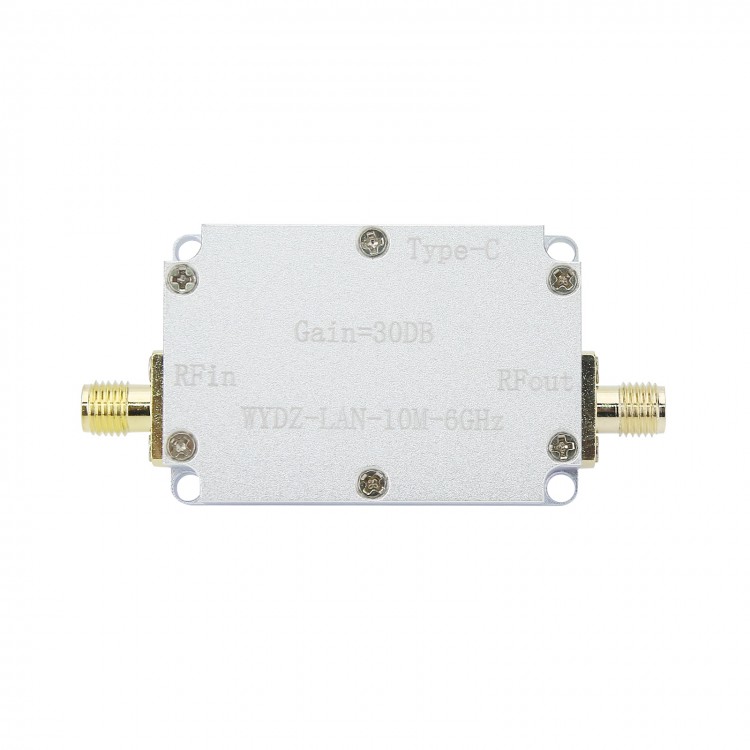 10M-6GHz Low Noise Amplifier Gain 30DB High Flatness LNA Amp RF Signal Driving Receiver Front ...