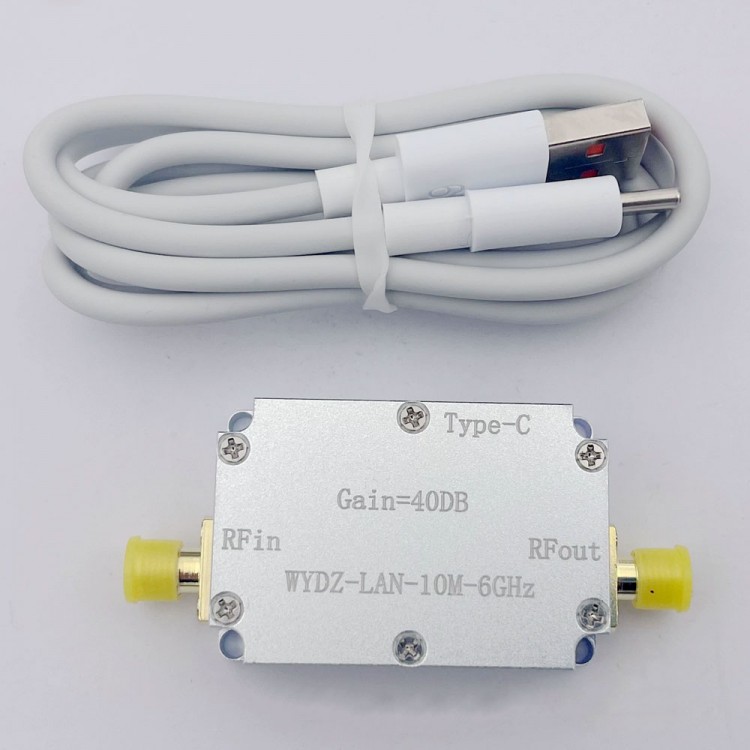10M-6GHz 40DB LNA High Flatness RF Low Noise Amplifier with SMA Female Connector for Beidou/GPS ...