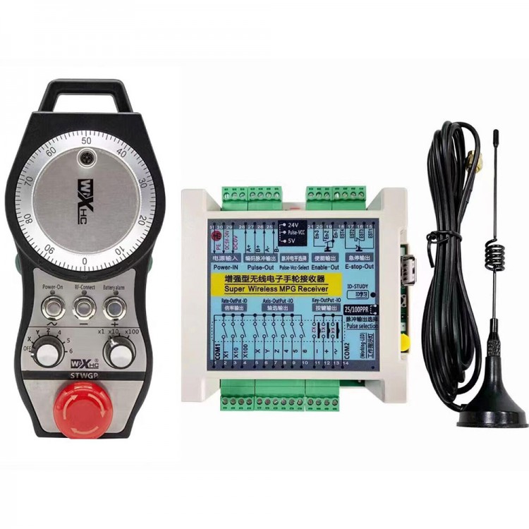 STWGP 6-Axis CNC MPG Wireless Handwheel E-Stop Manual Pulse Generator ... STWGP 6-Axis CNC MPG Wireless Handwheel E-Stop Manual Pulse Generator ...