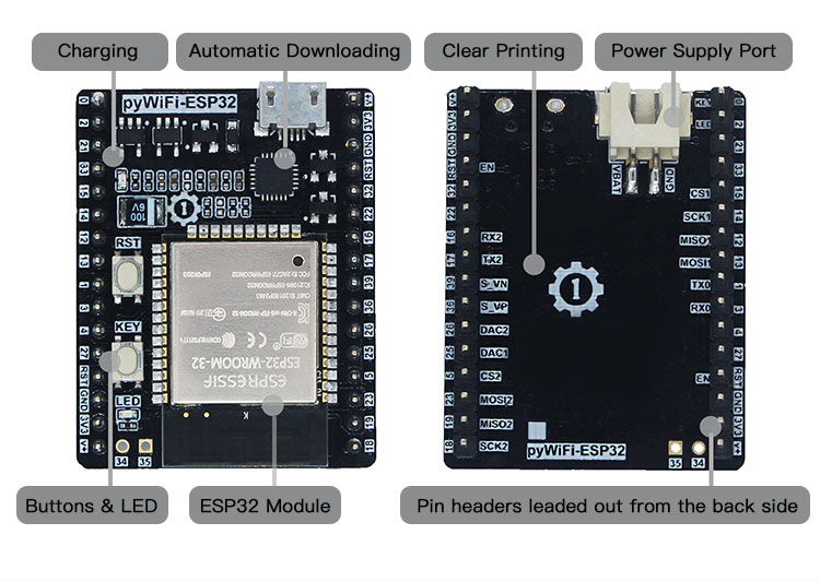 Pywifi Esp32 Development Board Kit For Micropython Programming Wireless Wifi Iot Kit W Sensors